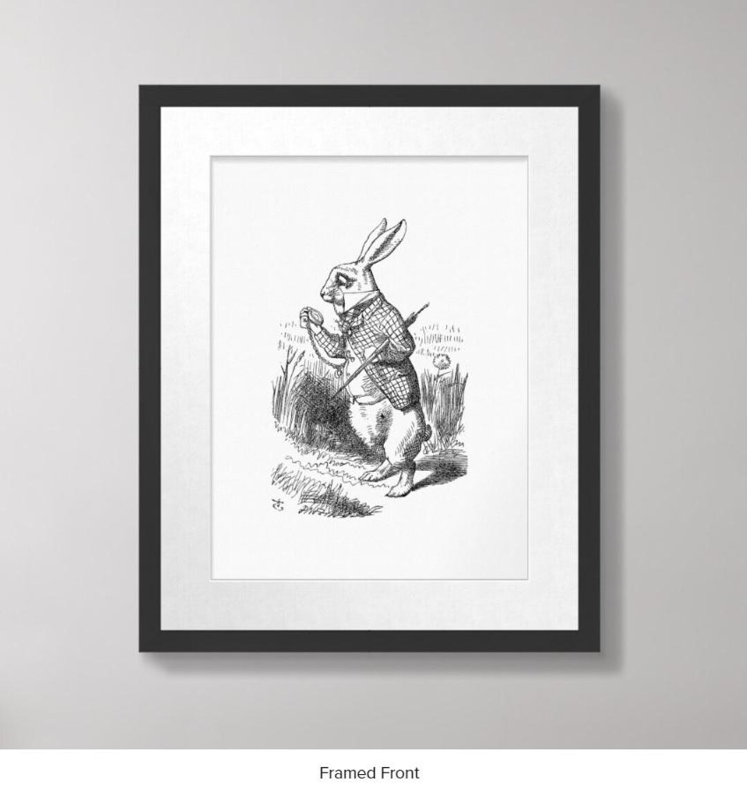 The White Rabbit Poster Framed Art Print - Etsy