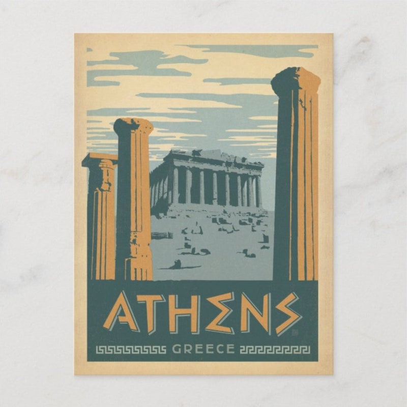 Greek Postcard - Etsy