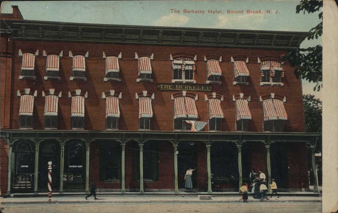 Bound Brook NJ New Jersey View Berkeley Hotel 1917 | Etsy