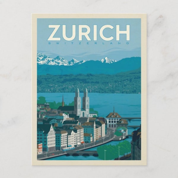 Swiss Postcard - Etsy