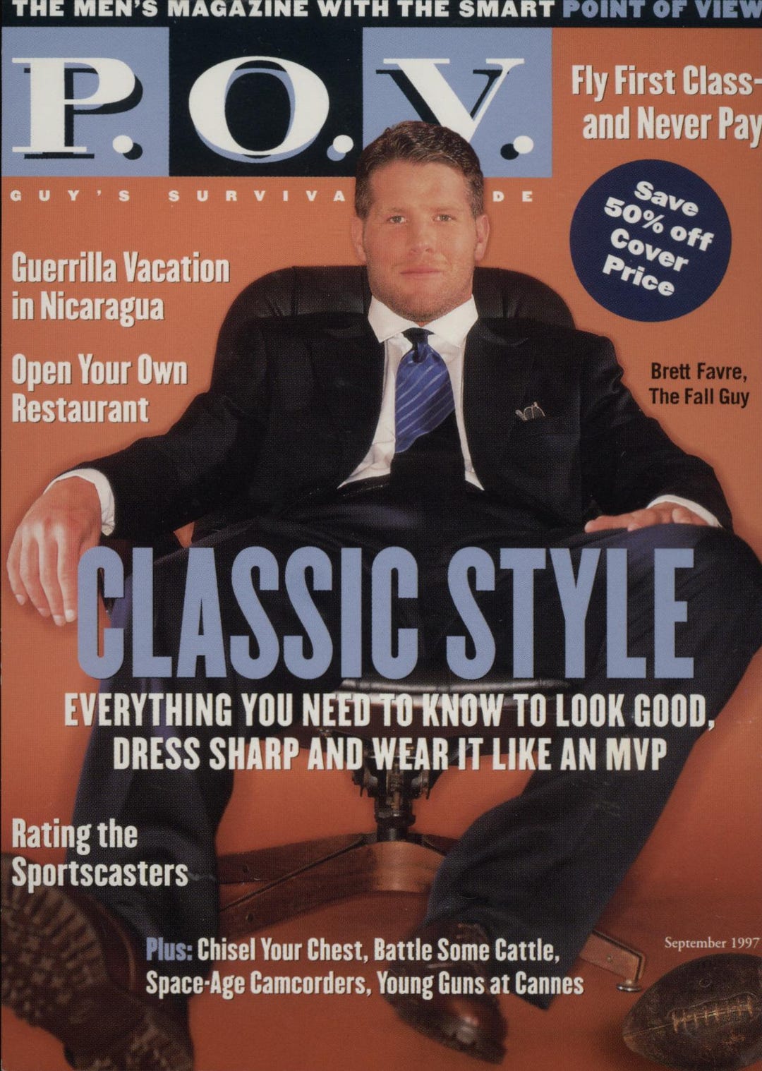 Classic Men's Style, POV Magazine, 1990s, Unused, Rack Advertising ...
