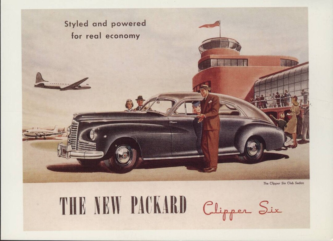 Packard, Clipper Six, Classic Fifties Cars, Advertising, 1950, Unused ...