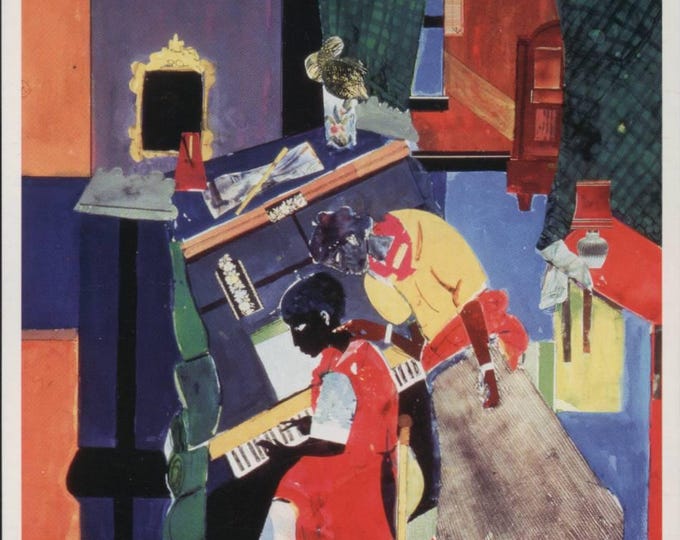 Romare Bearden, African American, Art, Piano Lesson 1983, Vintage ...