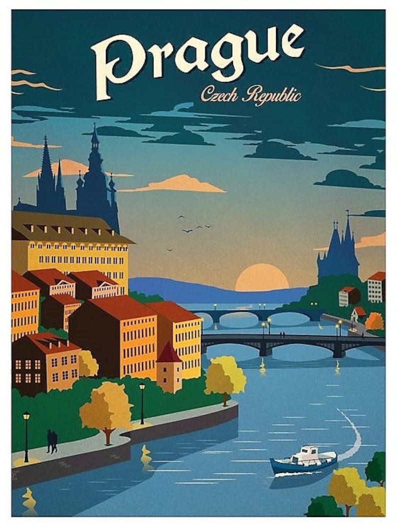 Visite Voyage Prague République tchèque Crépuscule Style - Etsy France Visite Voyage Prague République tchèque Crépuscule Style - Etsy France