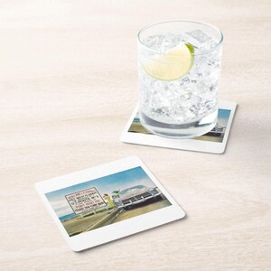 Route 1, Key West, Florida Retro Vintage Inspired Style Square Paper ...