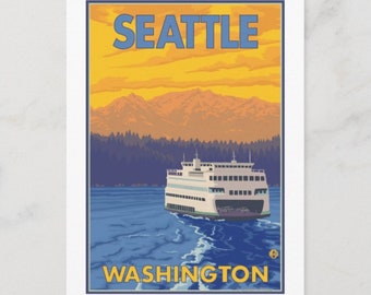 Washington Ferry Poster - Etsy