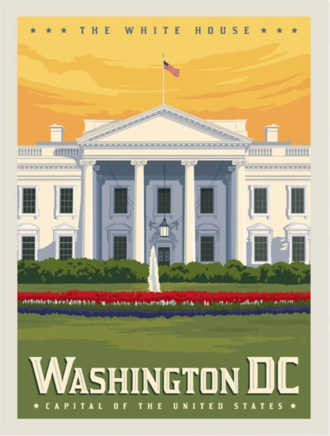 Washington DC, the White House, Our Nation's Capital, Colorful, Travel ...
