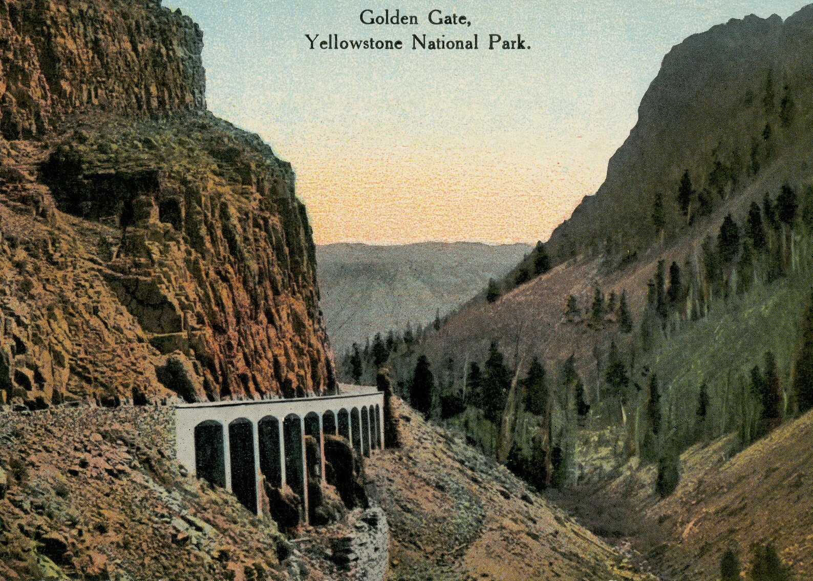 Golden Gate Yellowstone National Park Wyoming C1910 - Etsy