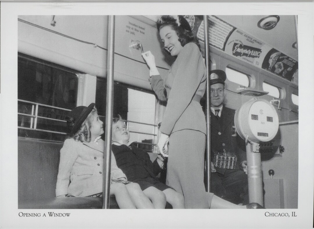 Chicago Trolleys, PCC, Interior, 1950s, Unused, Reproduction Postcard ...