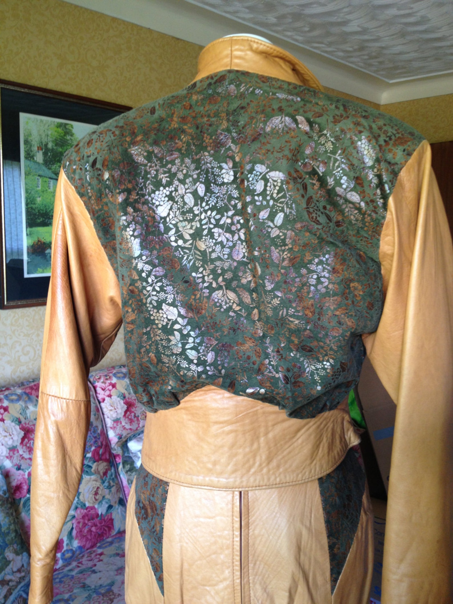 Vintage 1980 Leather Power Suit. 3 Piece High Waist-ed Pencil Skirt ...