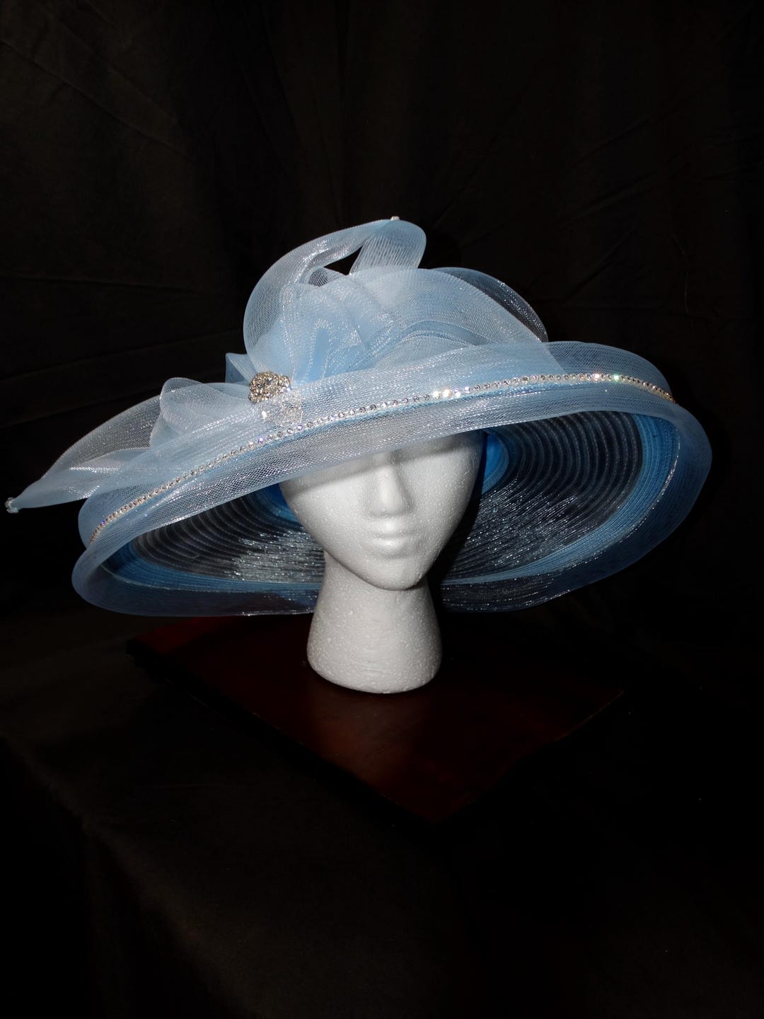 Baby Blue Belle Derby Hat | Tea Party Hat, Formal Hat, Church Hat ...