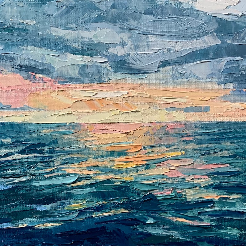 Sunset Oil Painting - Etsy
