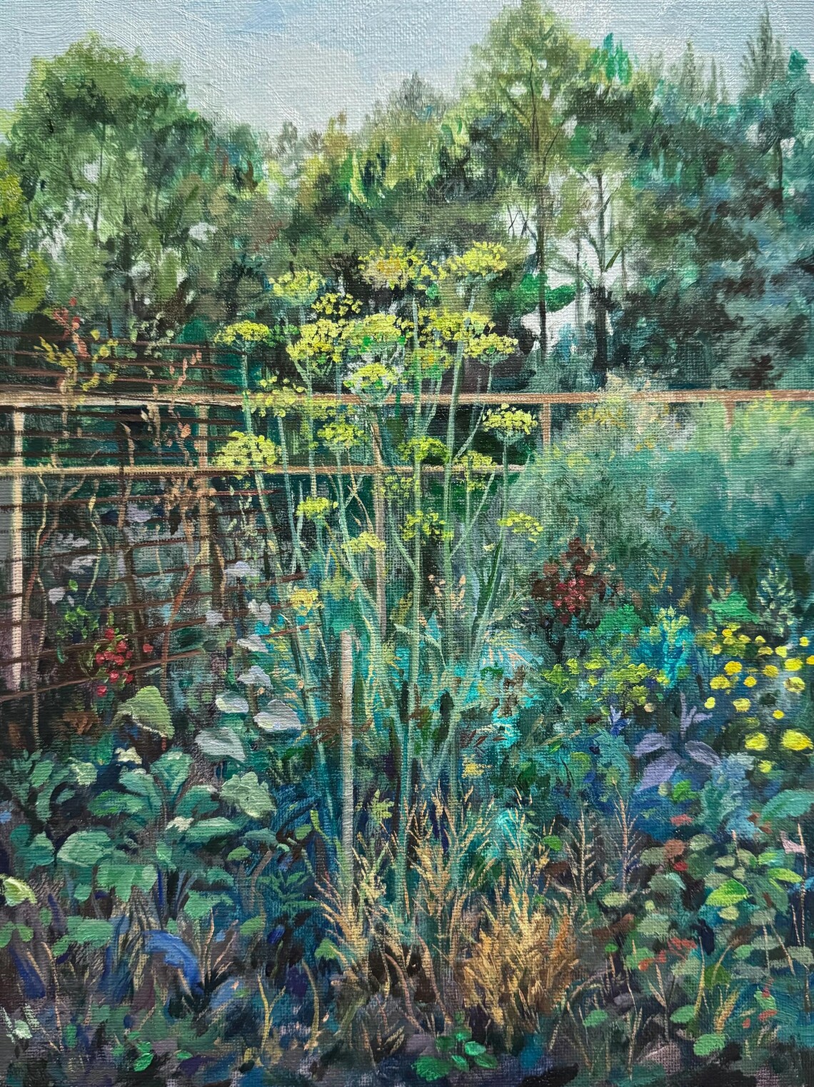 Gift Gardener, Original Landscape Painting, Oil on Canvas Panel, Wild ...