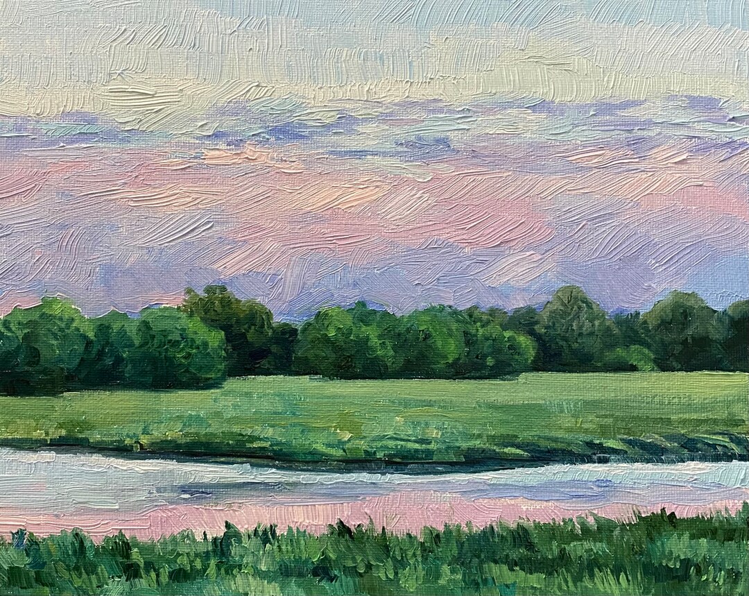 Impressionist Sunset, Original Oil Painting, 6x8 Inches, Oil on Canvas ...