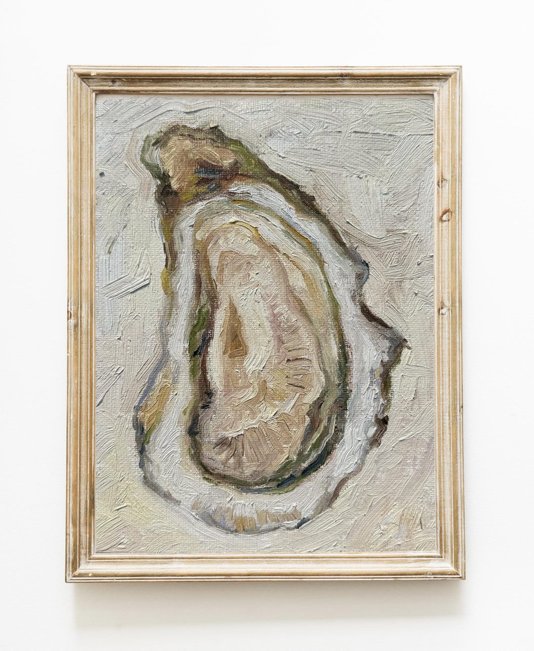 Oyster Painting 5x7, Original Oil Painting, Small Seafood Still Life ...