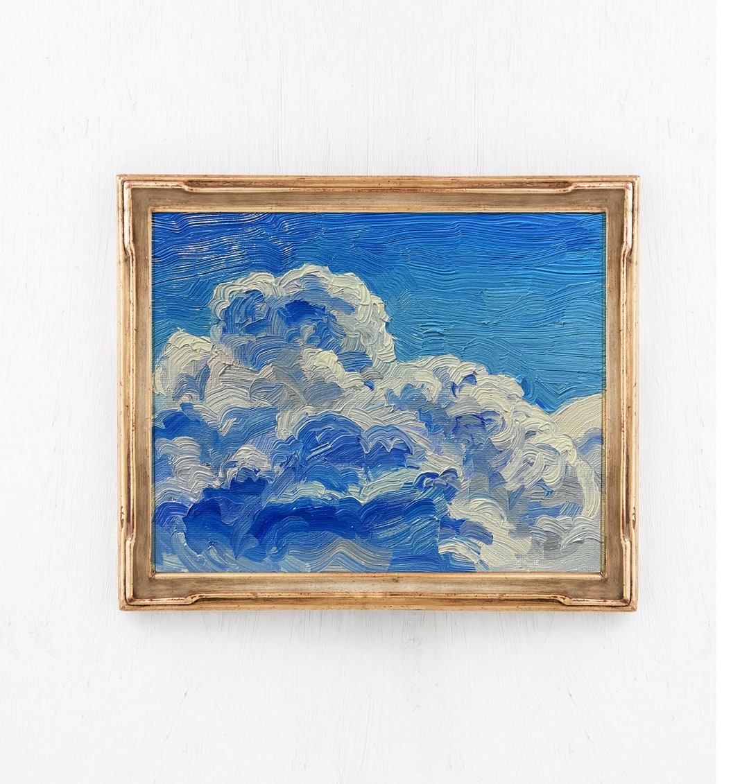 Thick Paint Impressionist Cloudscape, Original Oil Painting, 6x8 Inches ...