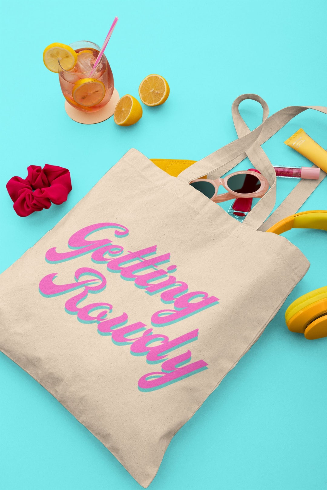 Getting Rowdy Tote Bag - Canvas Tote - Bridal Party Attire ...