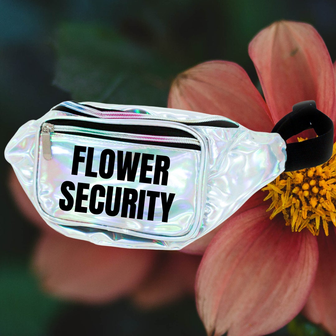 Flower Security Holographic Metallic Fanny Pack - Fully Customizable ...