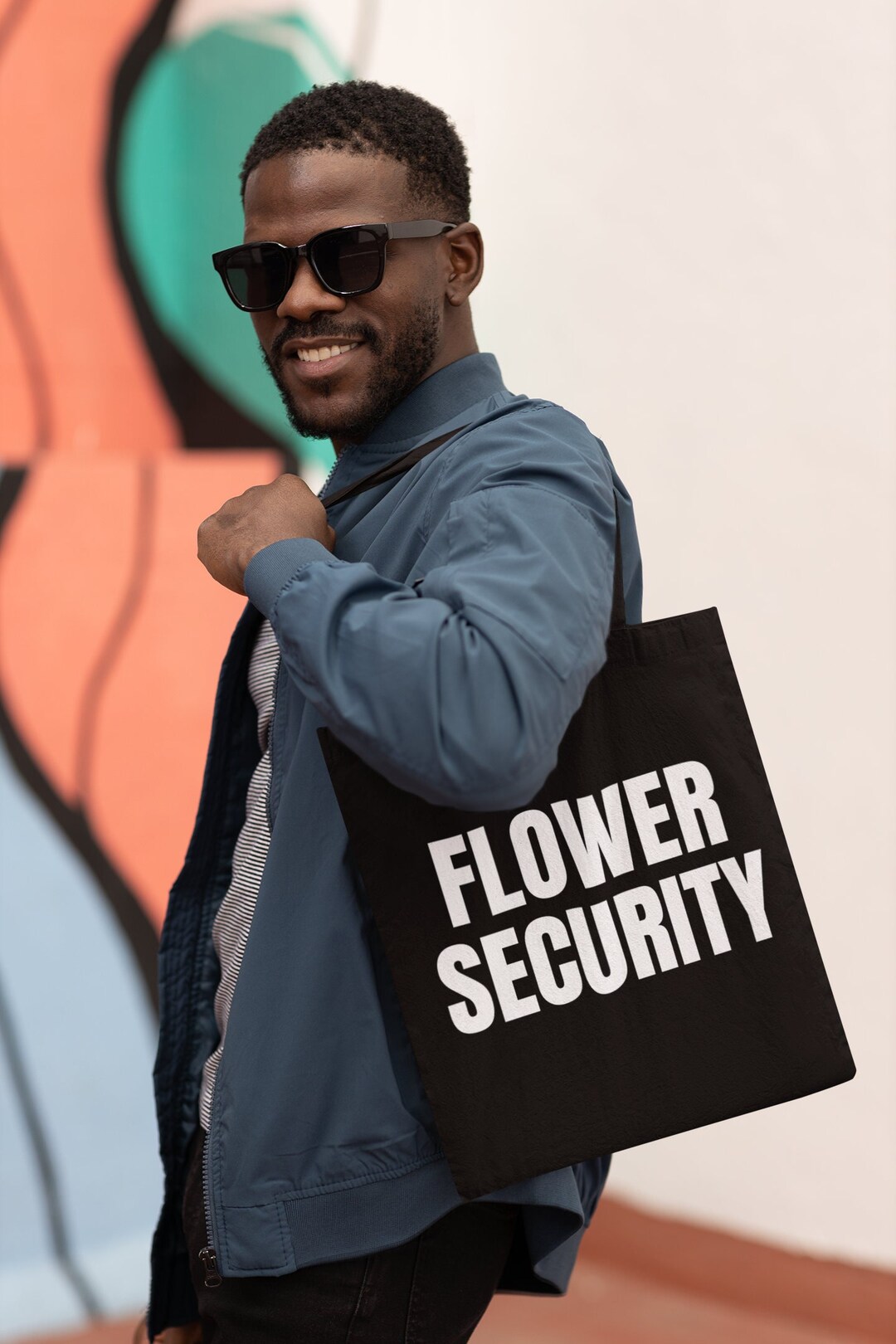 Flower Security Tote Bag - 3 Sizes - Bachelor Party - Groom Party ...