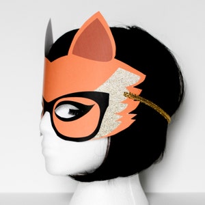 DIY Fox Mask - Party Mask - Photo Prop - Faux Glitter - Kids Crafts - Etsy