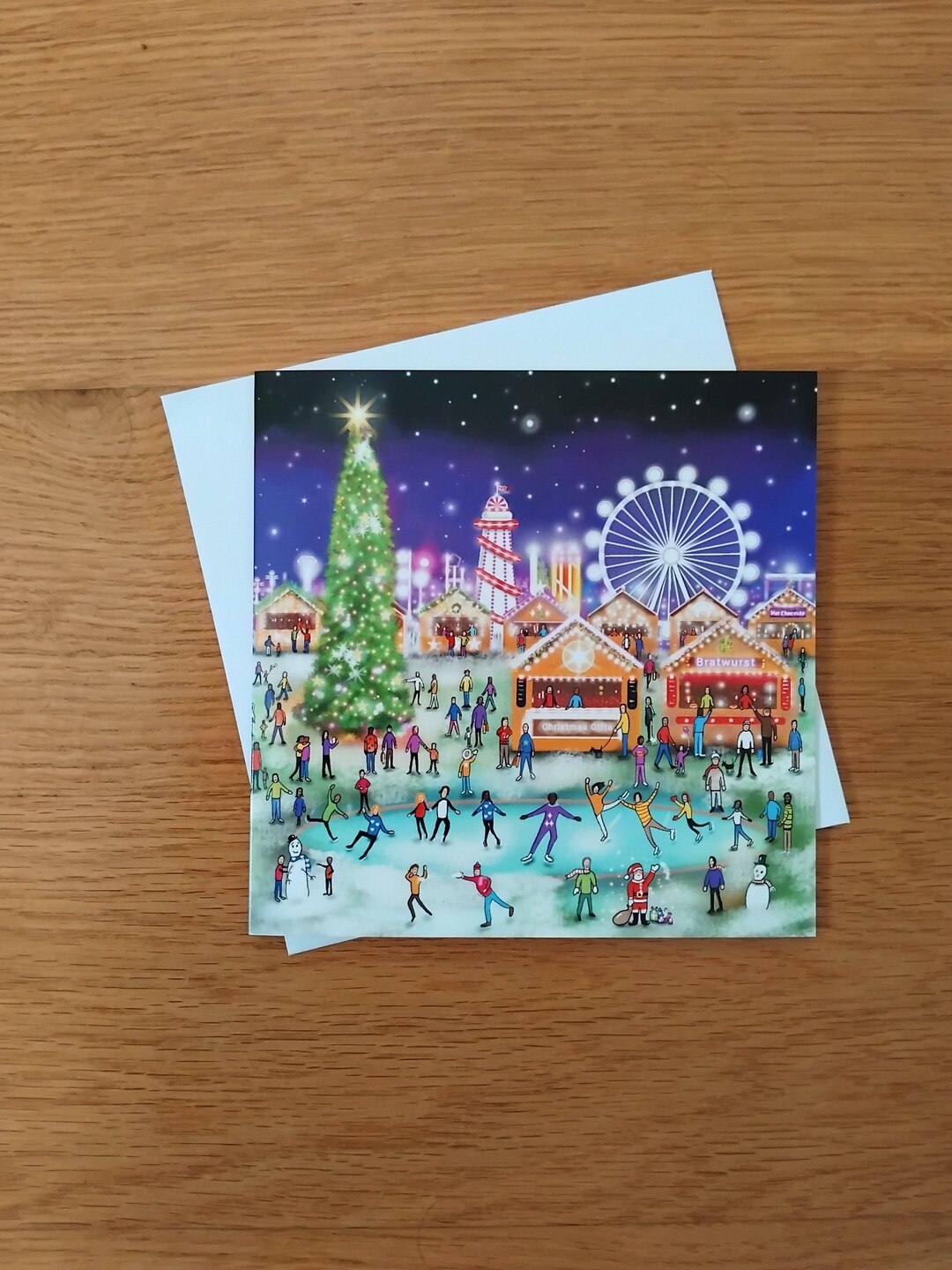 Christmas Fairground Card From Original Digital Artwork by Andrew ...
