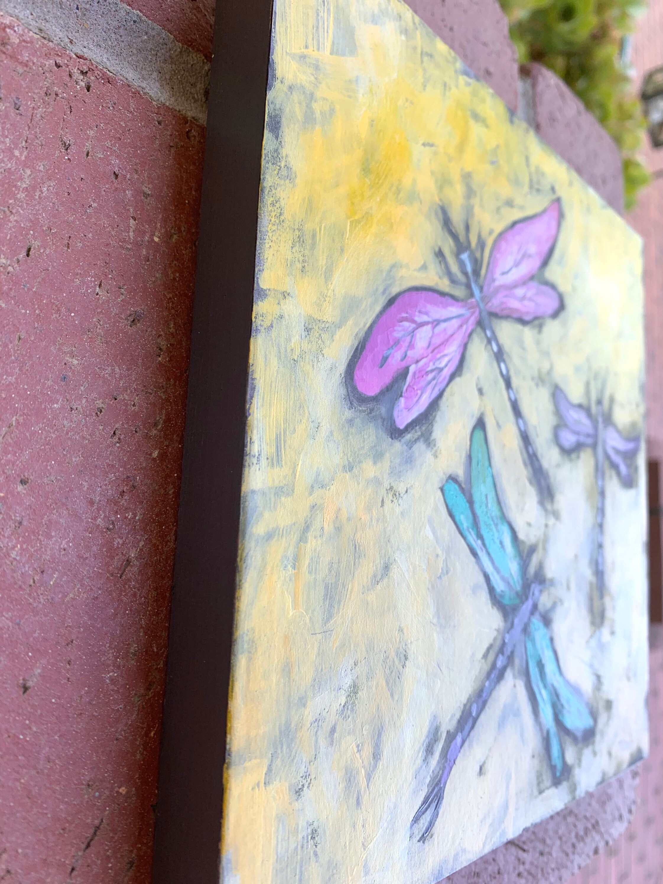 Dragonfly Art, Dragonfly Painting, Dragonflies, Rainbow Colors, Yellow ...