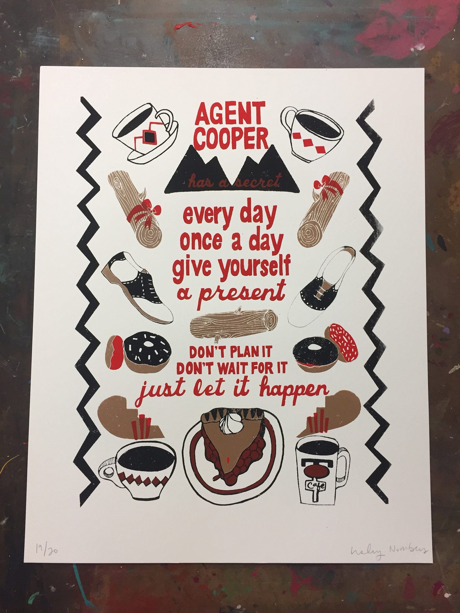 Agent Cooper Has A Secret - Twin Peaks Giclee Print - 11" X 14" - Etsy