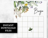 Wildflower Bingo Bridal Shower Game Floral Bridal Bingo Card - Etsy