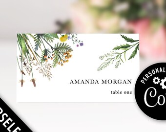 Wildflower Table Cards - Etsy