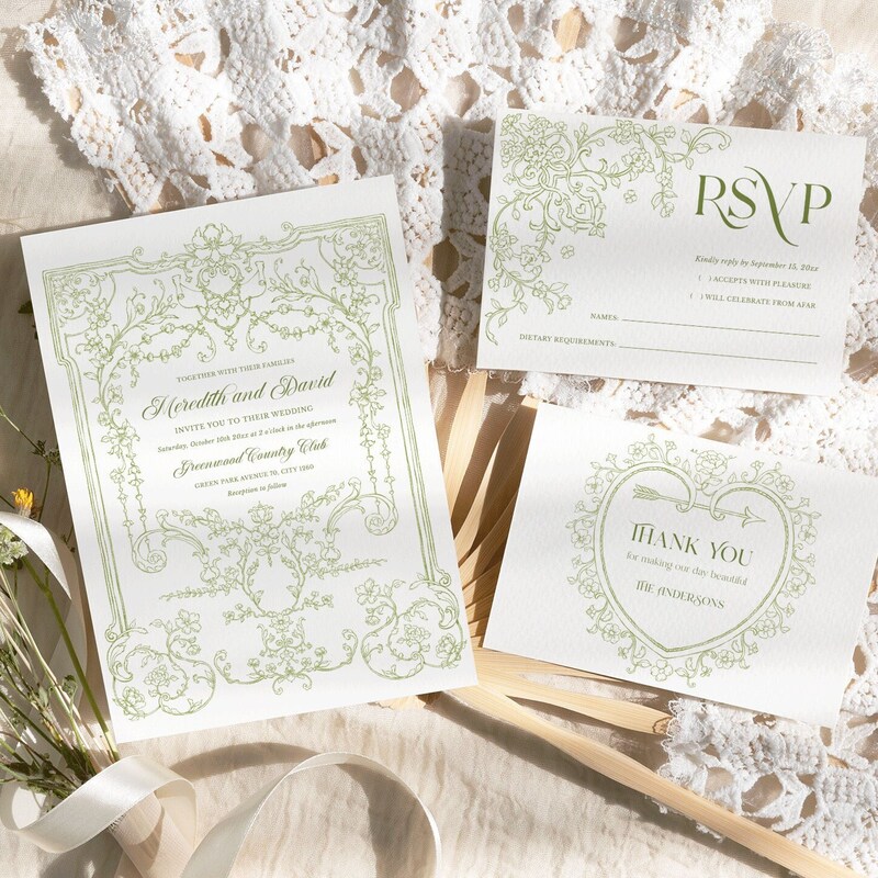 Baroque Invitation - Etsy