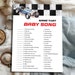 Baby Word Scramble Race Car Baby Shower Game Printable Blue Vintage ...
