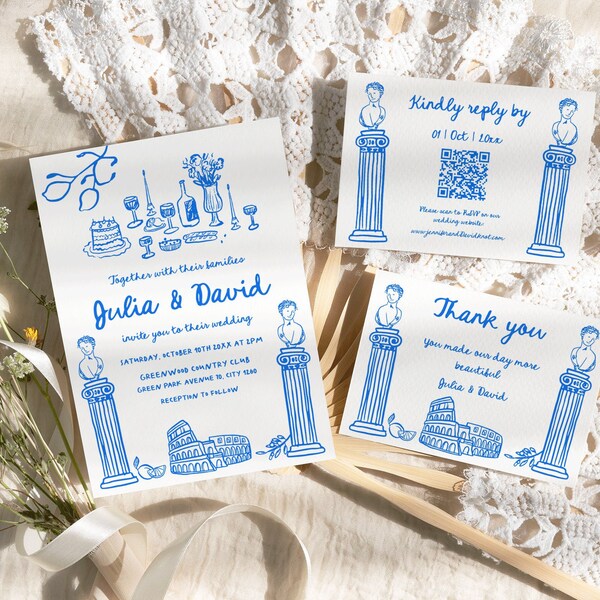 Hand Drawn Invite - Etsy