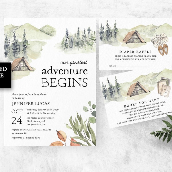 Adventure Baby Shower Invitation - Etsy