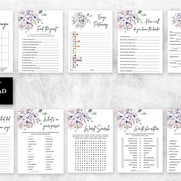 Purple Bridal Shower - Etsy