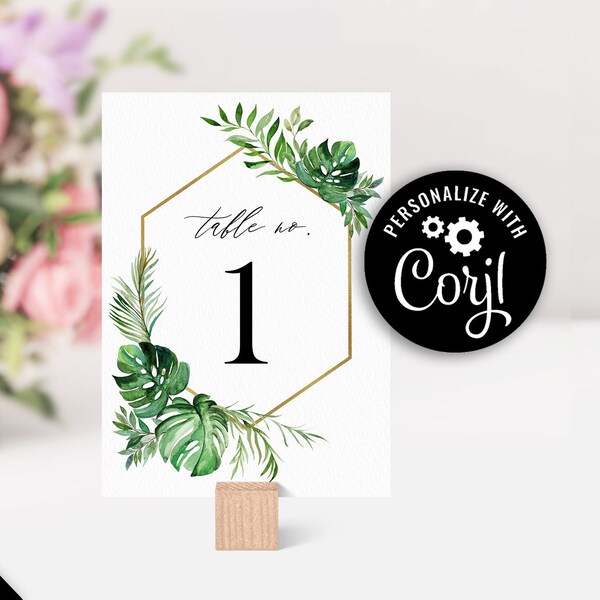 Table Numbers Wedding Tropical - Etsy