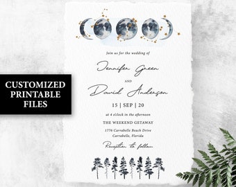Moon Wedding Invite - Etsy