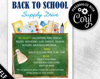 Back to School Donation Flyer - Etsy