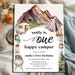One Happy Camper Invitation Boy First Birthday Invite Template National Park Camp Theme Birthday ...