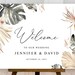Tropical Welcome Sign Wedding Decor Floral Greenery Beach | Etsy