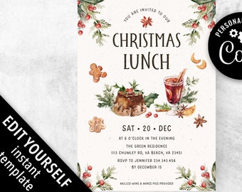 Christmas Lunch Invitation | Etsy