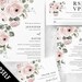 Pink Floral Wedding Invitation Spring Summer Wedding Suite | Etsy