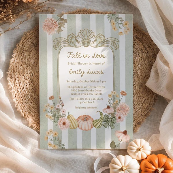 Fall in Love Invitation - Etsy