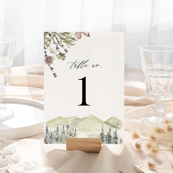 Mountain Table Numbers - Etsy