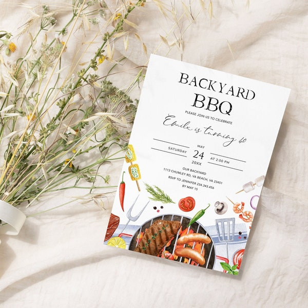 Bbq Invitation - Etsy