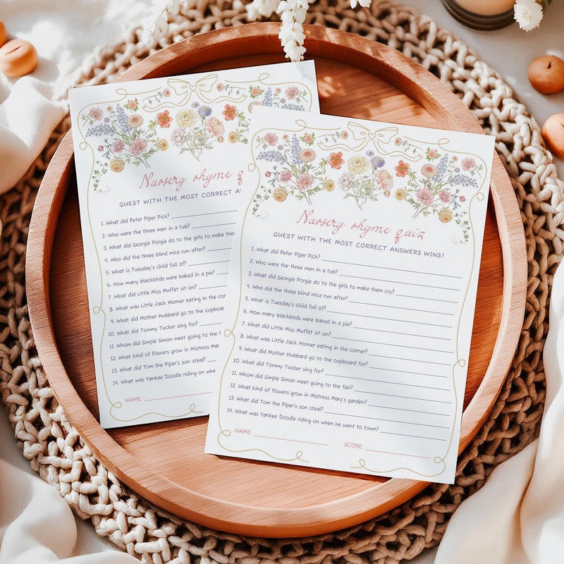 Wildflower Nursery Rhyme - Etsy