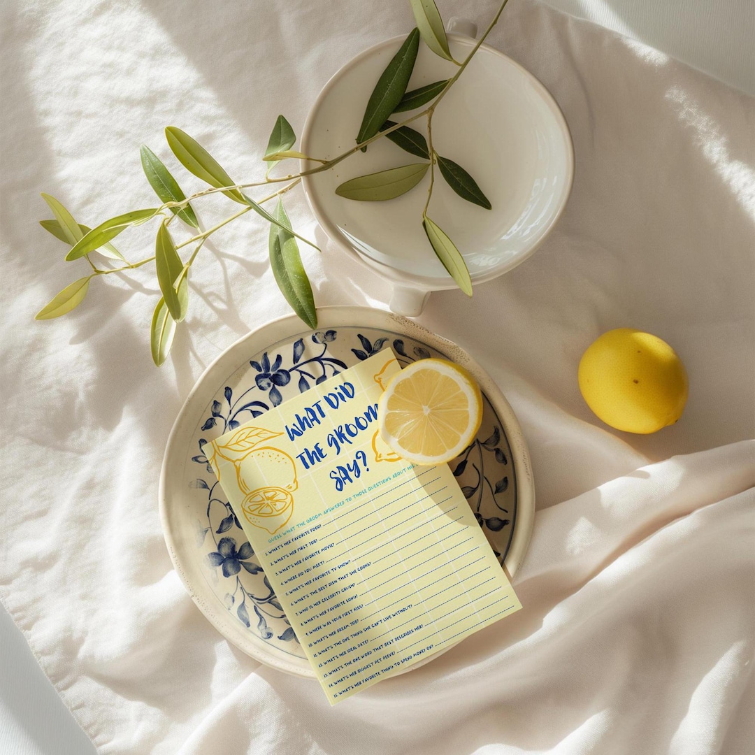 What Did the Groom Say Lemon Bridal Shower Game Ciao Miss Italian ...