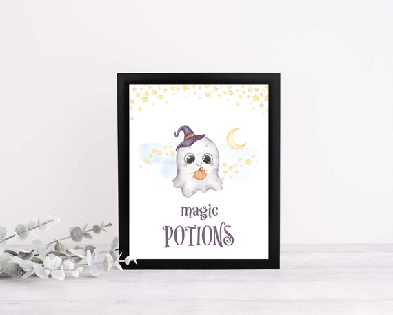 Magic Potions Sign Halloween Baby Shower Sign Boy Little Boo - Etsy