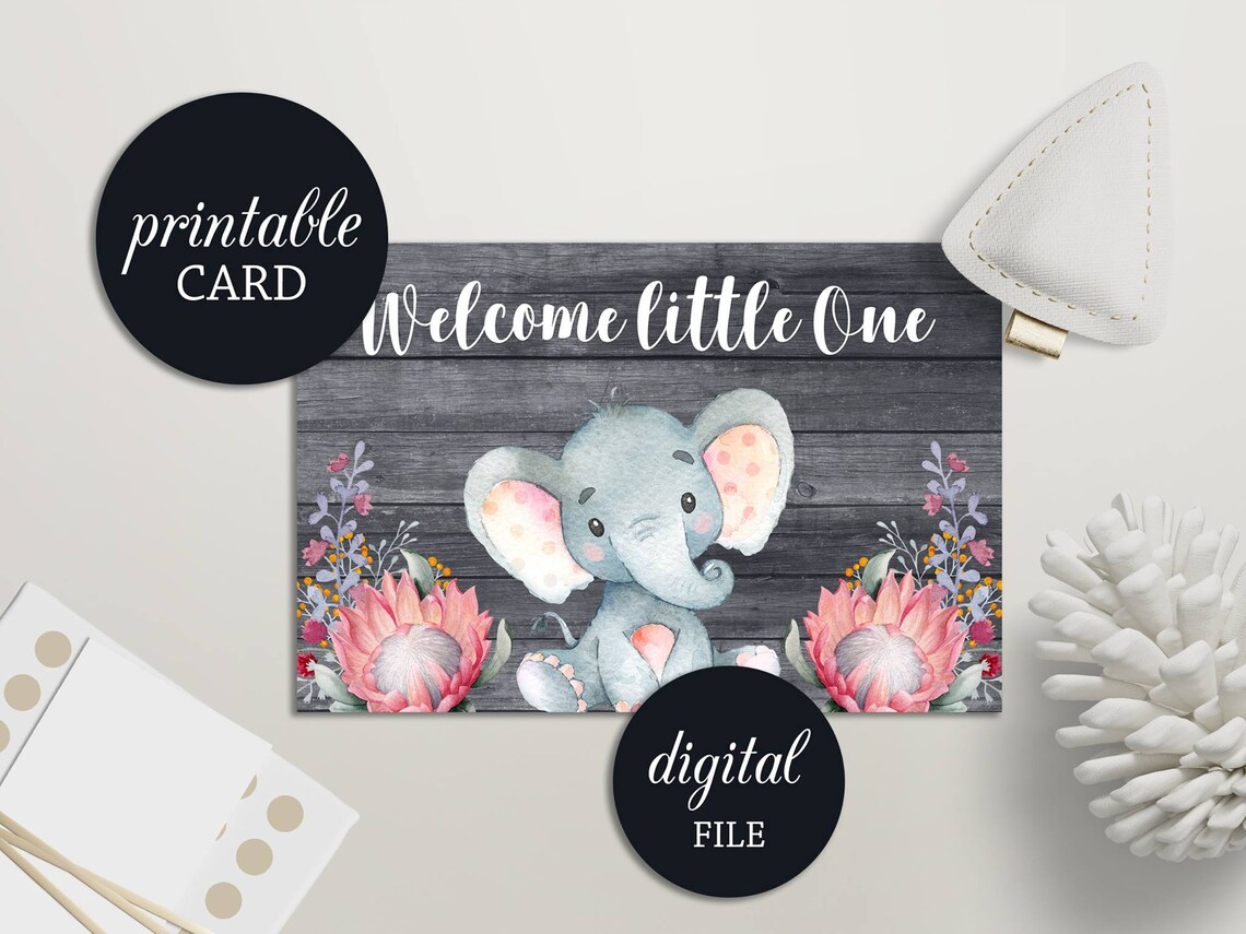 Welcome Baby Card PRINTABLE Welcome Little One Card New Baby - Etsy