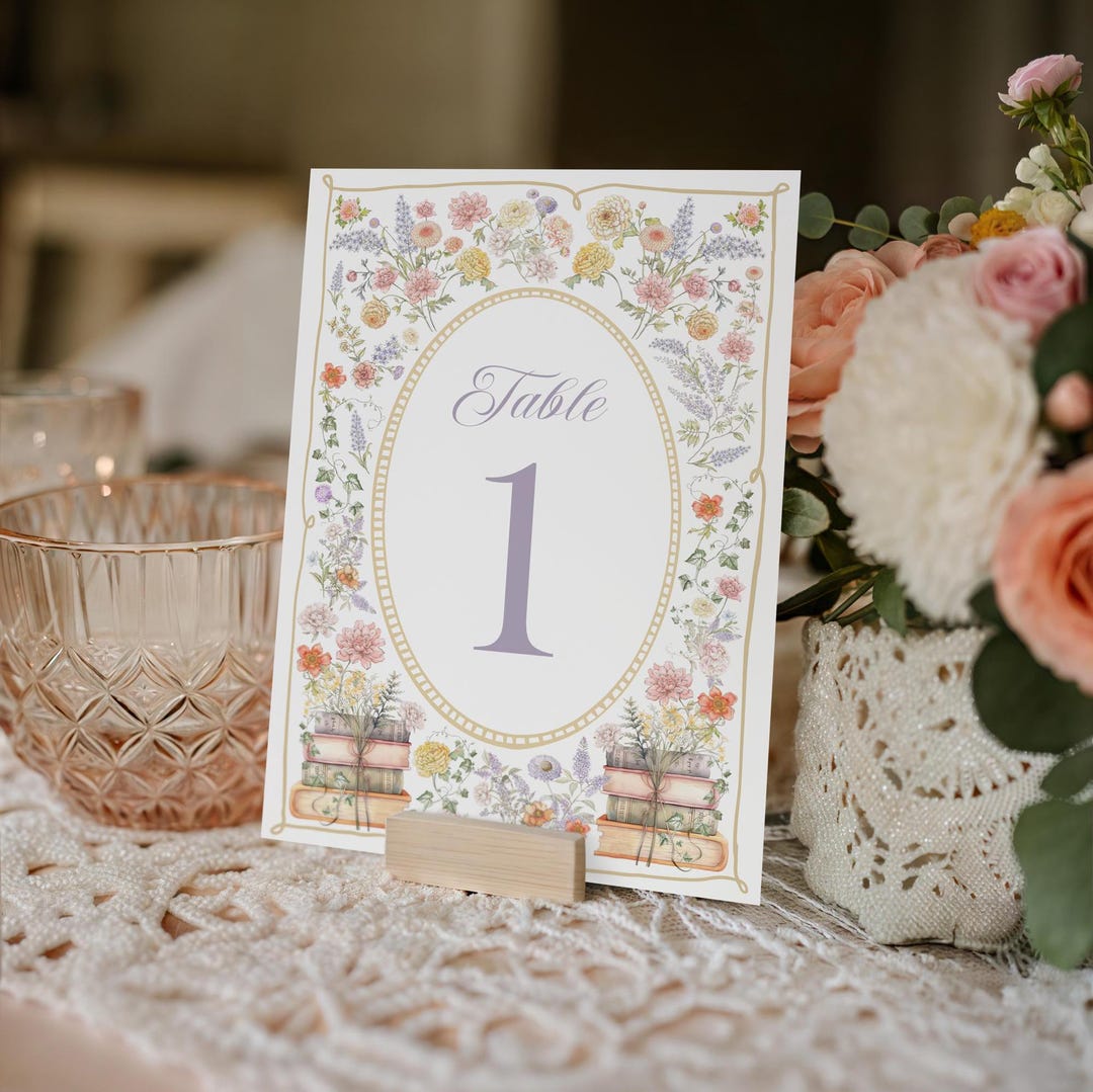 Storybook Table Numbers A New Chapter Begins Baby Shower Table Decor ...