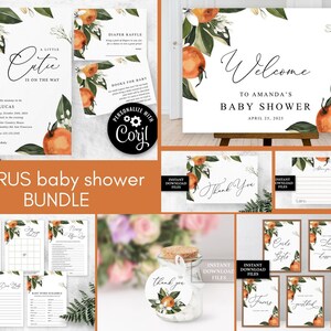 Citrus Baby Shower Bundle Cutie Baby Shower Invitation - Etsy